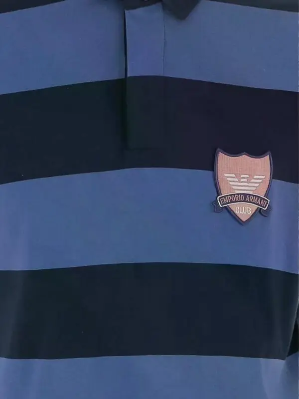 Emporio Armani Striped Logo Polo Shirt