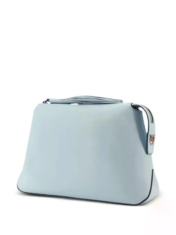 Pinko Leather Makeup Bag With Tassel - Blue
