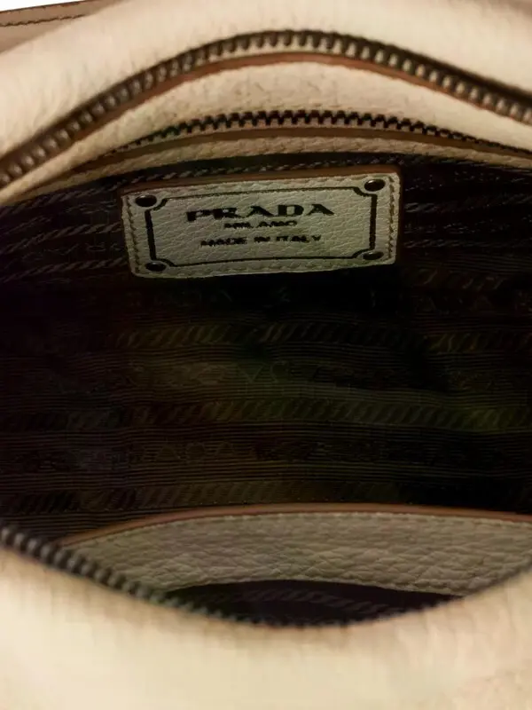 Prada Leather Tote Bag - Neutrals
