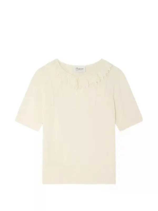 Bonpoint Ruffled Short-sleeve T-shirt