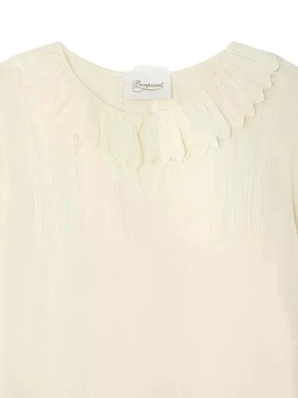 Bonpoint Ruffled Short-sleeve T-shirt