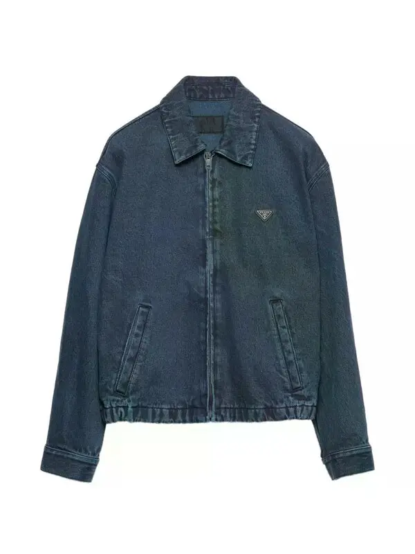 Prada Denim Blouson Jacket - Blue