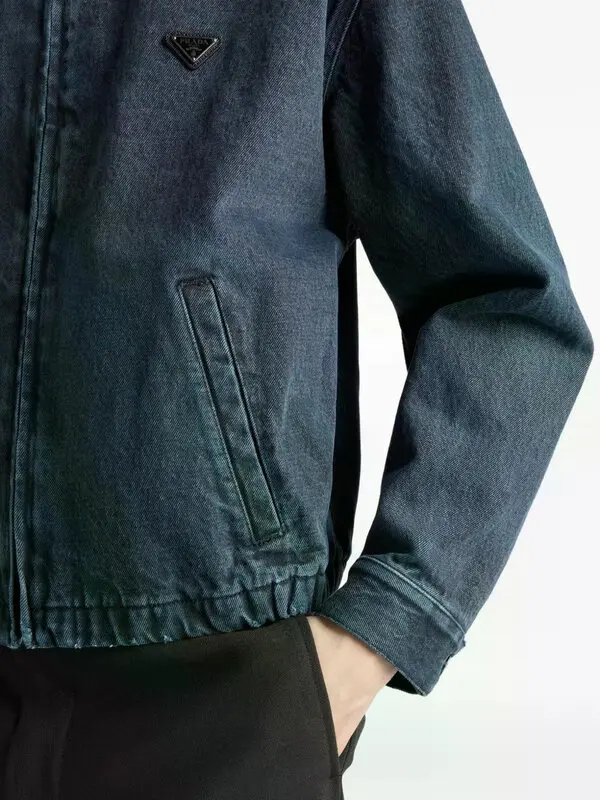 Prada Denim Blouson Jacket - Blue