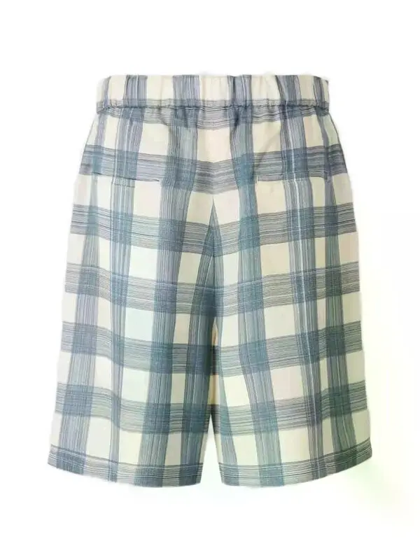 JIL SANDER Check-pattern Shorts - Blue