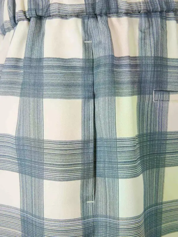 JIL SANDER Check-pattern Shorts - Blue