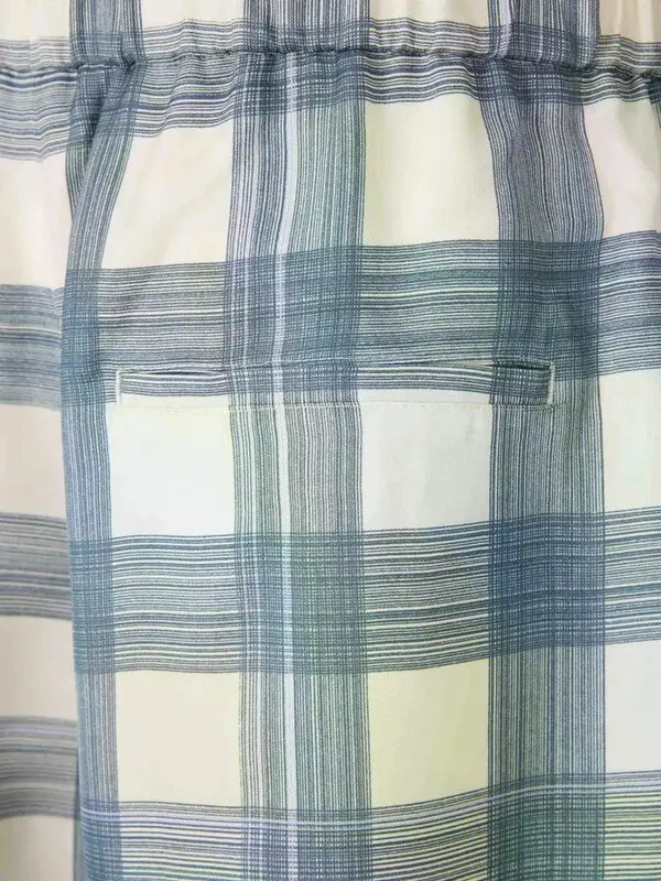 JIL SANDER Check-pattern Shorts - Blue