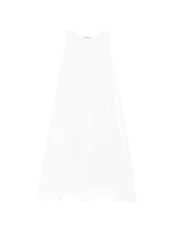Alberta Ferretti Sleeveless Flared Dress - White