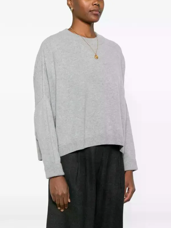 Dusan Round-neck Long-sleeve Sweater - Grey