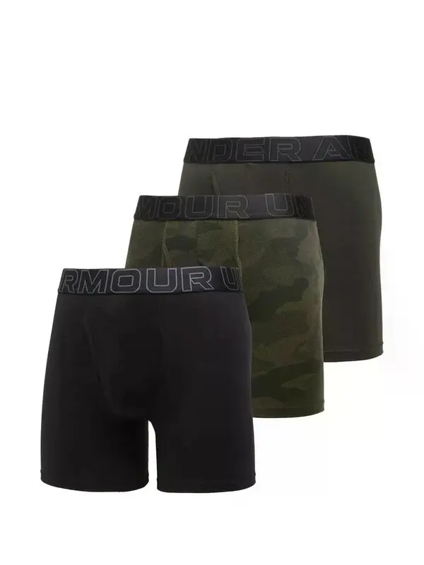 Under Armour Logo Cotton Boxer Briefs - Black