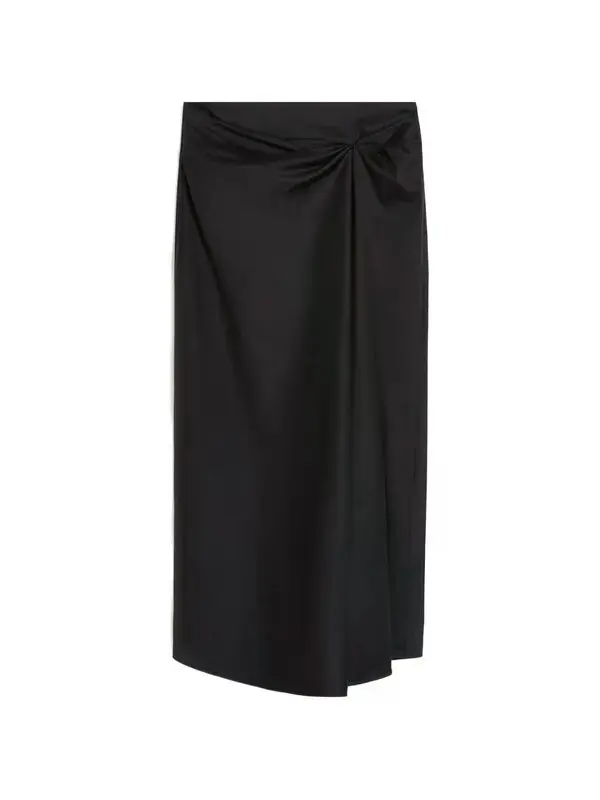 Max Mara Knot-detail Midi Skirt - Blue