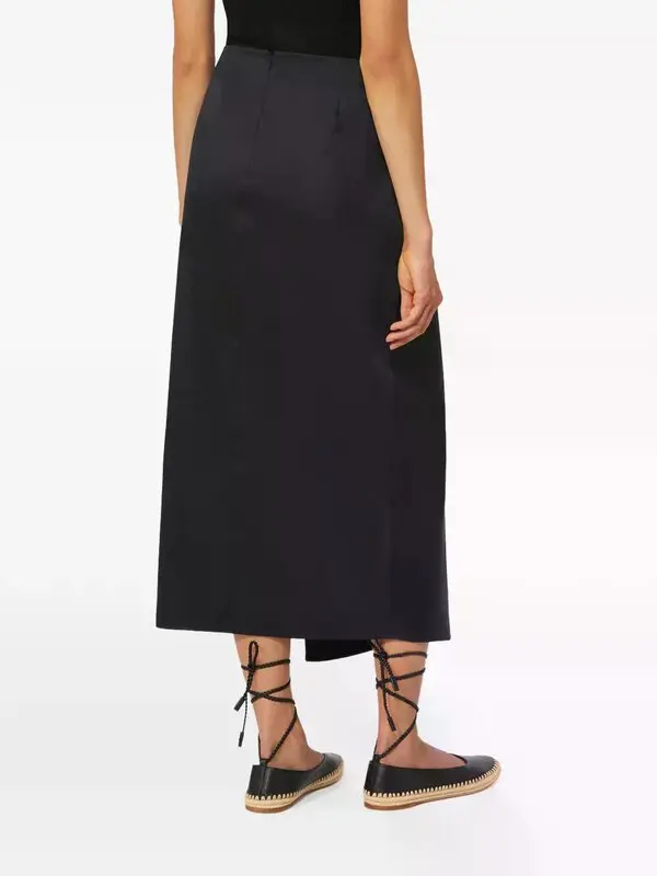 Max Mara Knot-detail Midi Skirt - Blue
