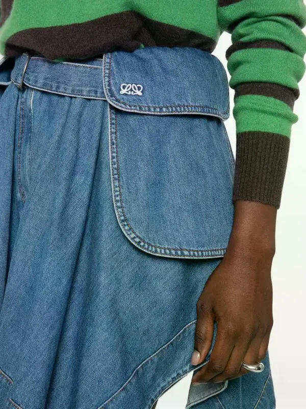 Loewe Belted Cargo Skirt - Blue