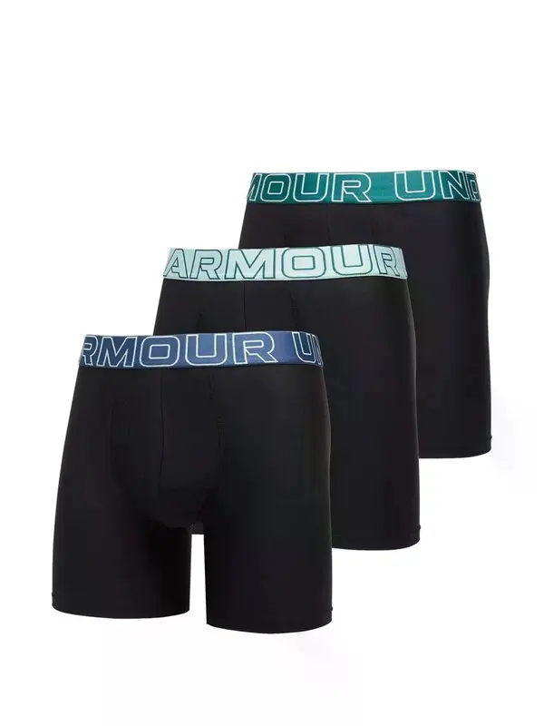 Under Armour Mesh Logo Waistband Boxer Briefs - Black
