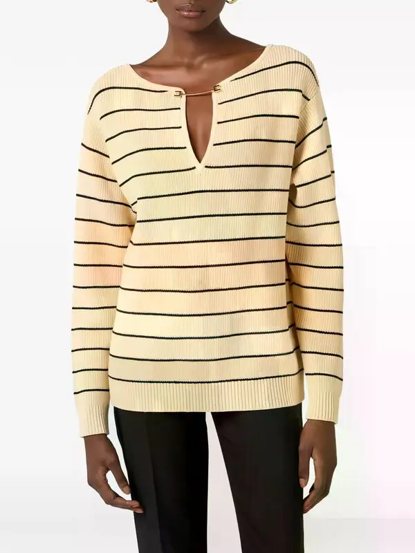 Elisabetta Franchi Striped Knit Pullover