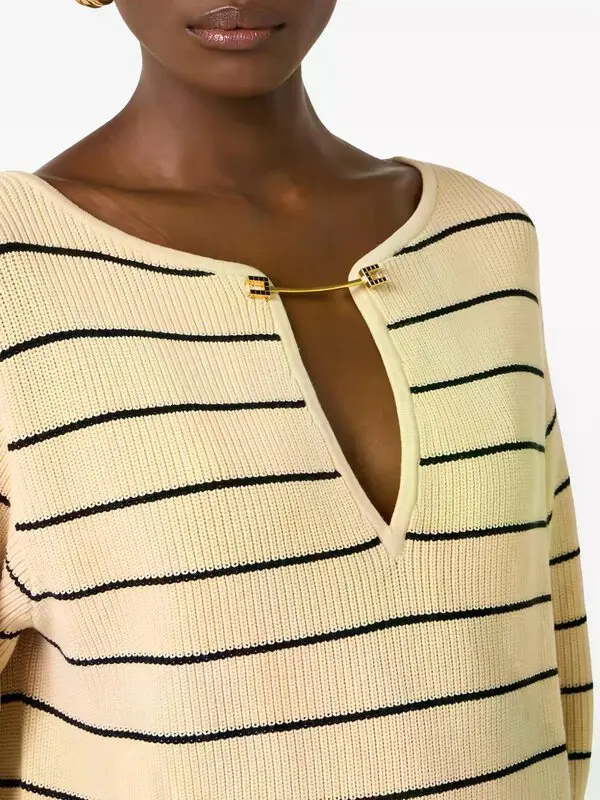 Elisabetta Franchi Striped Knit Pullover