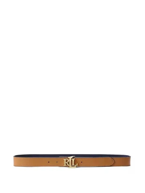Ralph Lauren Reversible Leather Logo Belt - Neutrals