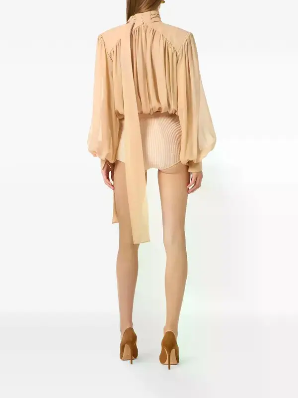 Elisabetta Franchi Knitted Mini Shorts - Neutrals