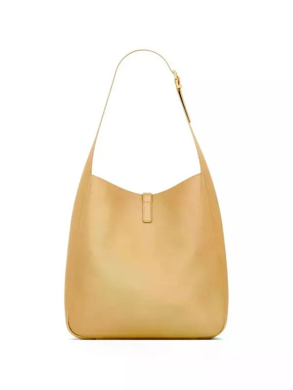 Saint Laurent Le 5 À 7 Buckle-monogram Shoulder Bag - Neutrals