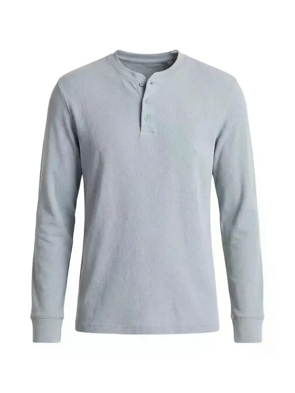 Vince Buttoned Long-sleeve T-shirt - Blue