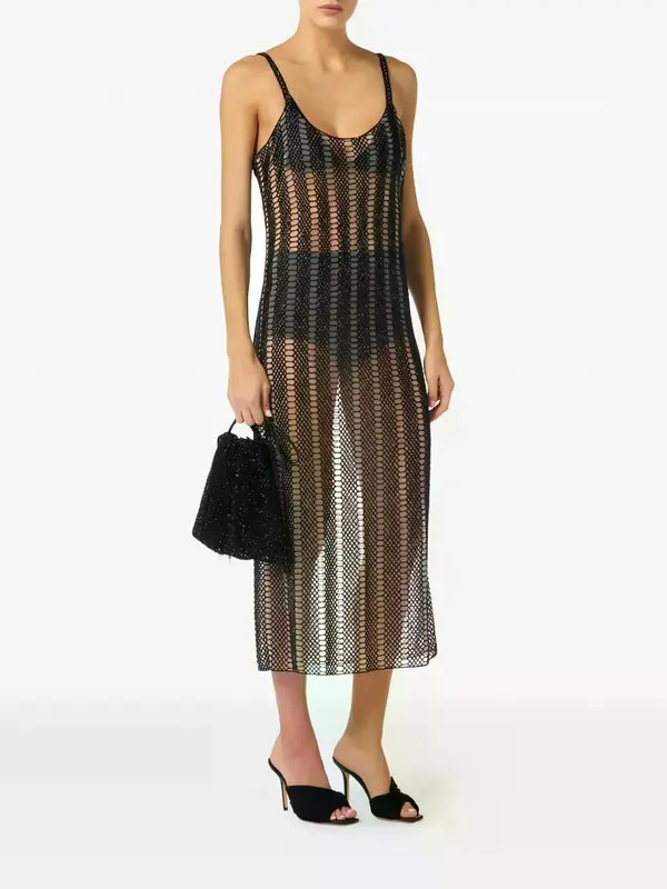 Elisabetta Franchi Open-work Midi Dress