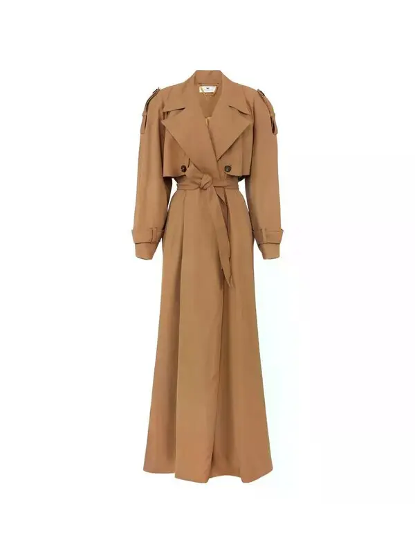 Elisabetta Franchi Flowing Gabardine Trench Coat