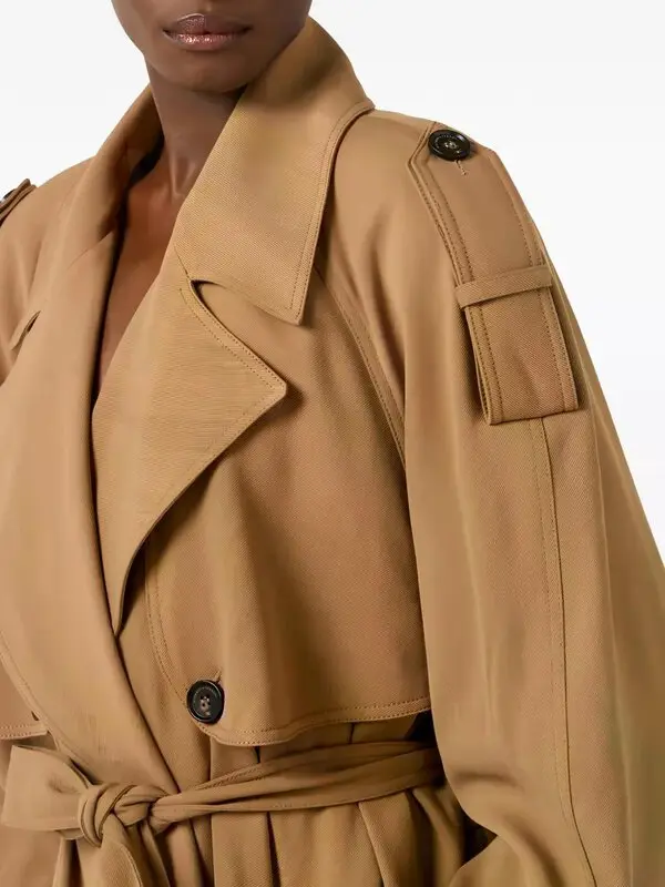 Elisabetta Franchi Flowing Gabardine Trench Coat