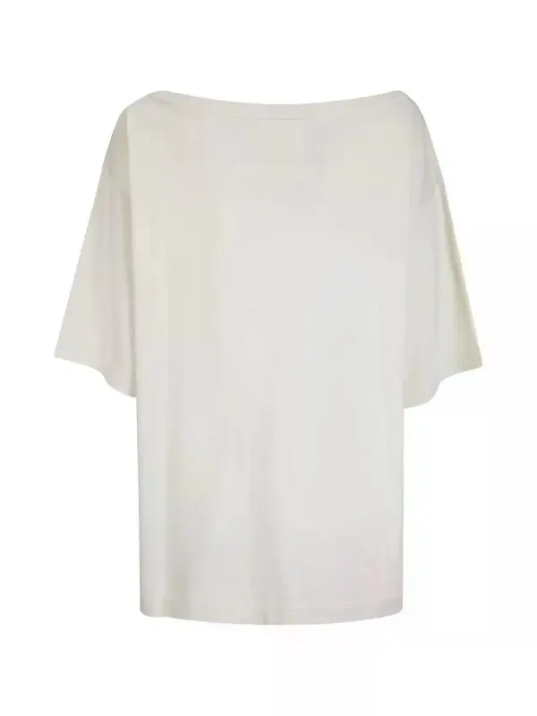 Extreme Cashmere Short-sleeve Collum T-shirt - Neutrals