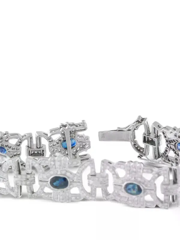 LB EXCLUSIVE 18k White Gold Diamond And Sapphire Bracelet