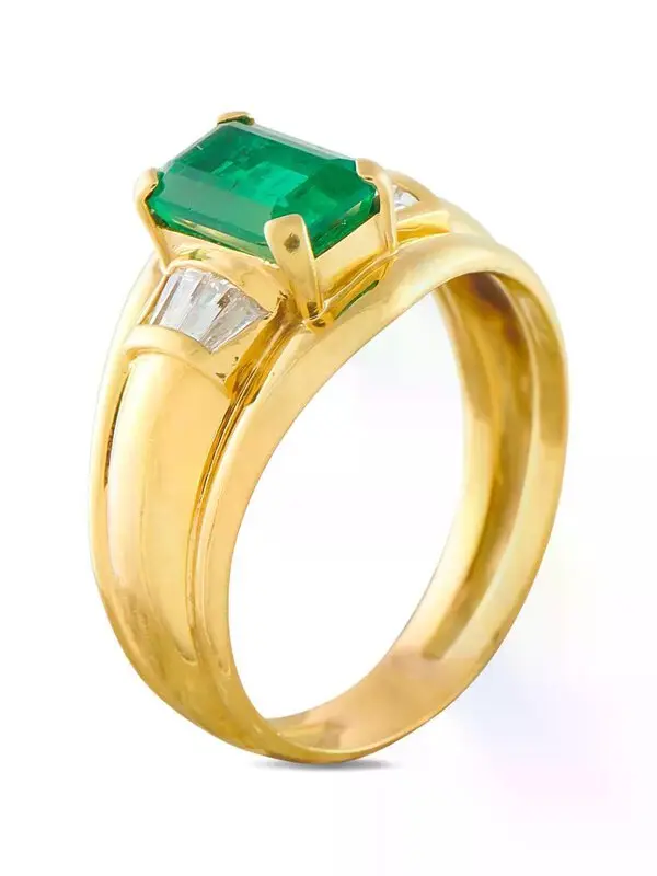 LB EXCLUSIVE Diamond And Emerald Ring - Gold