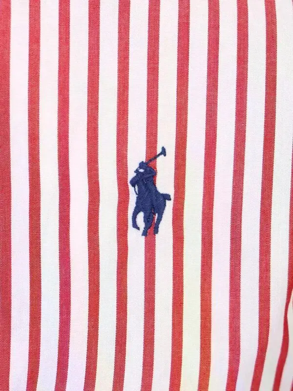 Polo Ralph Lauren Striped Custom-fit Cotton Shirt - Red