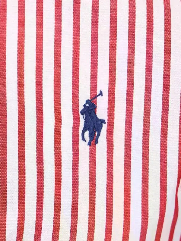 Polo Ralph Lauren Striped Custom-fit Cotton Shirt - Red