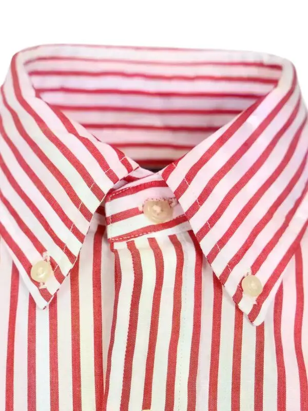 Polo Ralph Lauren Striped Custom-fit Cotton Shirt - Red