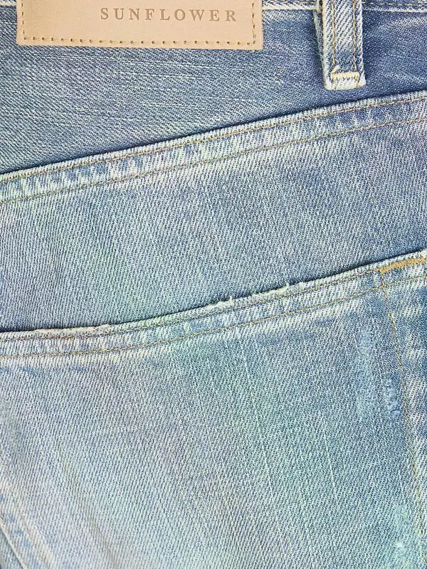 SUNFLOWER Twist Detail Wide Leg Jeans - Blue