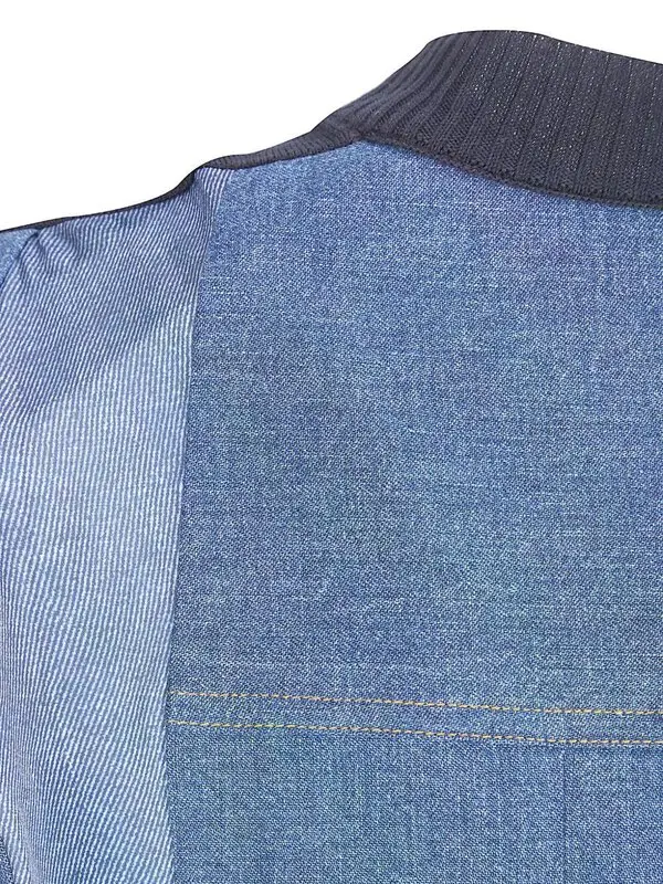 Sacai Denim Knit Mini Dress
