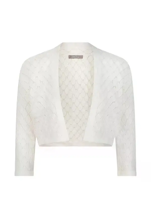 Lela Rose Open-front Knit Bolero - White