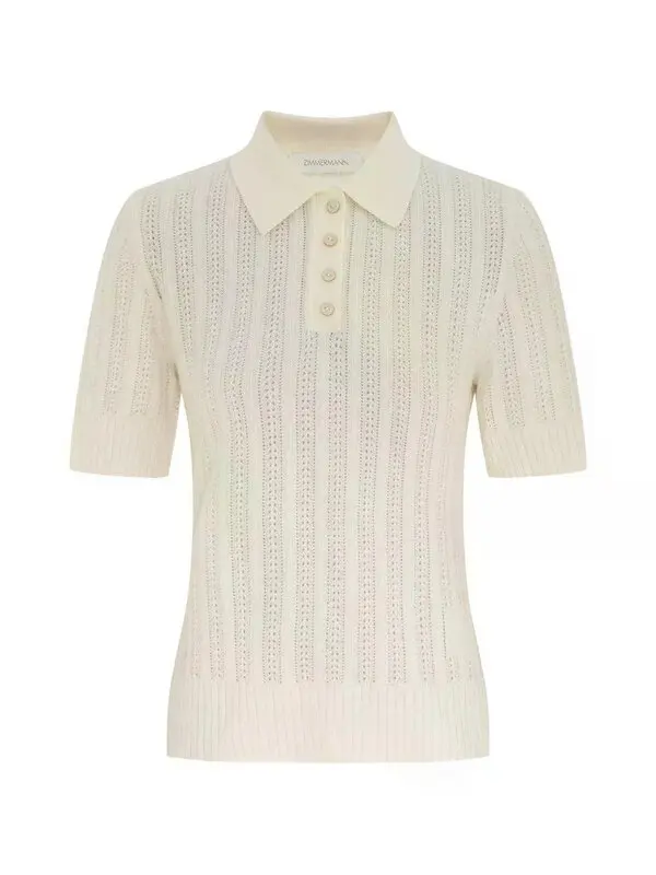 Zimmermann Ribbed Polo Top