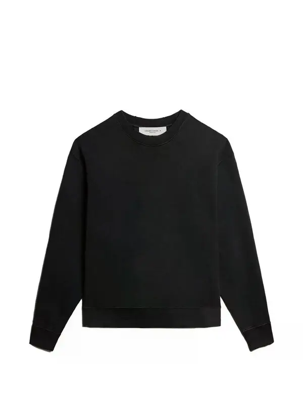 GOLDEN GOOSE Cotton Embroidered Logo Patch Sweatshirt - Black