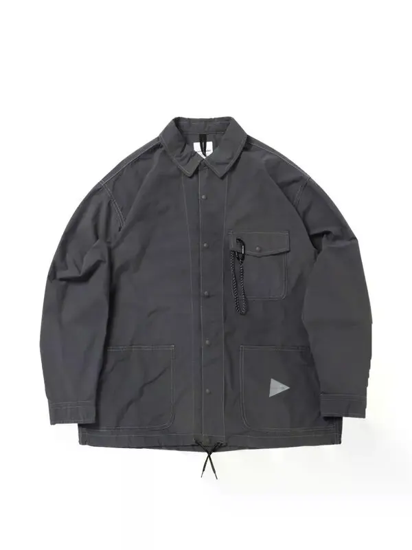 AND WANDER Reflective Stitching Pocket Jacket - Grey