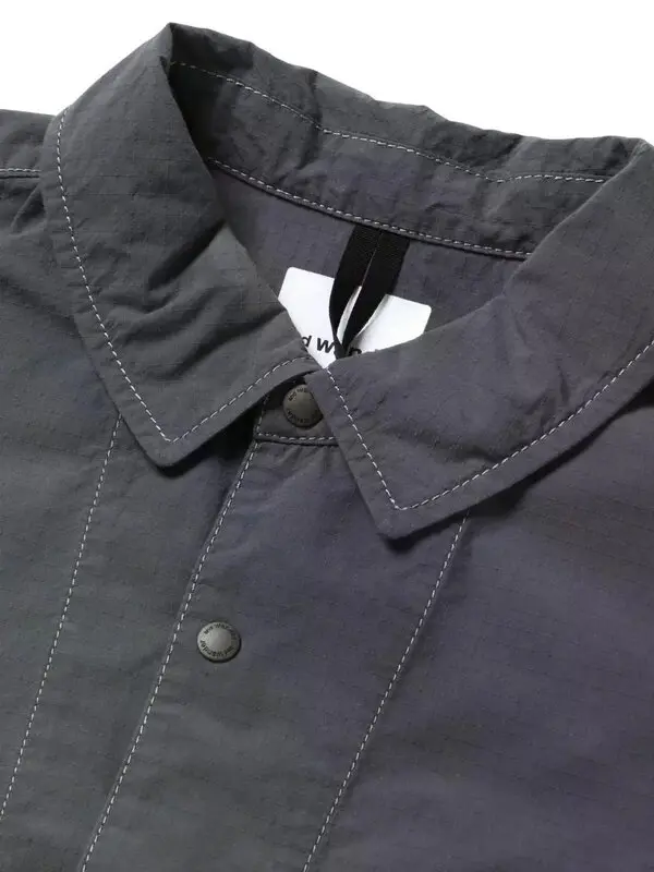 AND WANDER Reflective Stitching Pocket Jacket - Grey