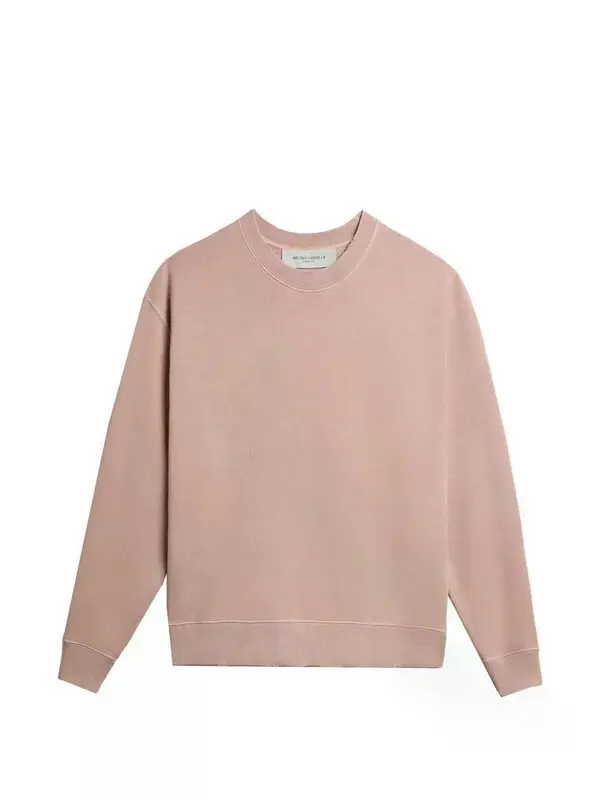 GOLDEN GOOSE Logo Patch Ribbed Sweatshirt - Pink
