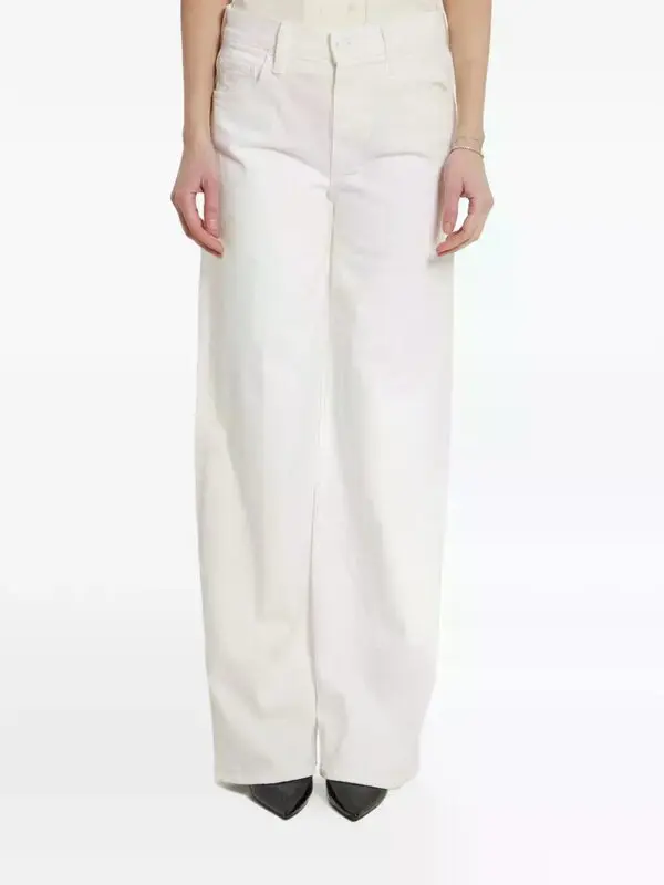 MOTHER The Rerun Zip Sneak Cotton Jeans