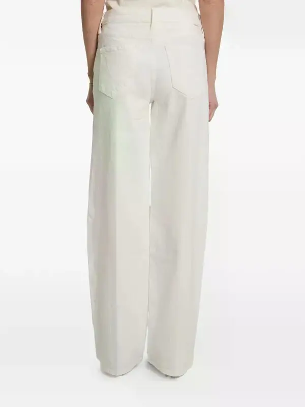MOTHER The Rerun Zip Sneak Cotton Jeans