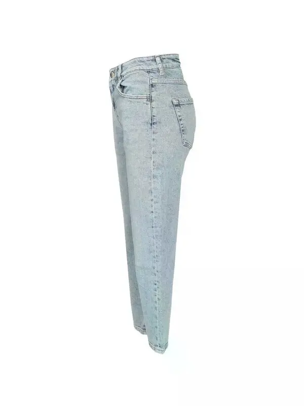 ICON DENIM LOS ANGELES Mimi Five-pocket Cropped Jeans - Blue