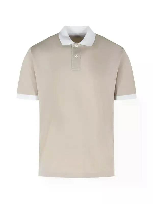 Eleventy Half-button Short-sleeve Polo Shirt - Neutrals
