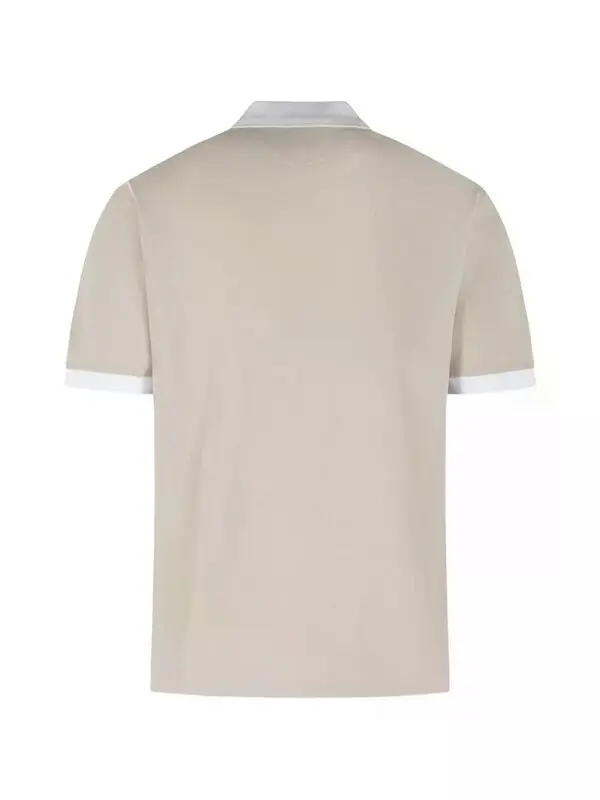 Eleventy Half-button Short-sleeve Polo Shirt - Neutrals