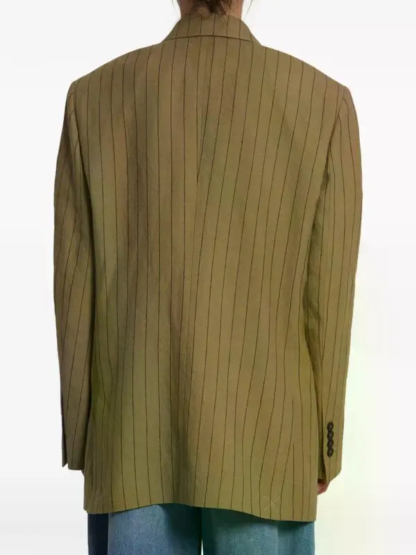Dolce & Gabbana Striped Double-breasted Linen Jacket