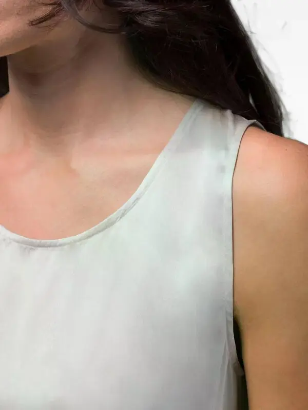 MOORER Clarion-skr Wide-shoulder Tank Top - White