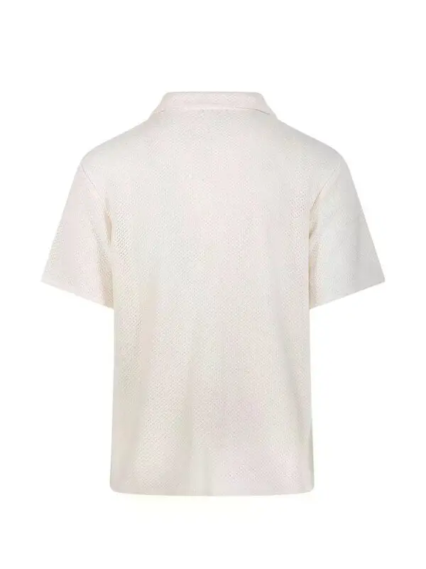 DUNST Buttoned Short-sleeve Shirt - Neutrals