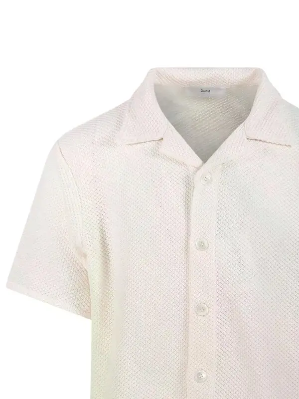 DUNST Buttoned Short-sleeve Shirt - Neutrals