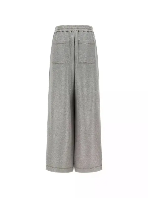 Brunello Cucinelli Contrast-stitching Palazzo Pants - Grey
